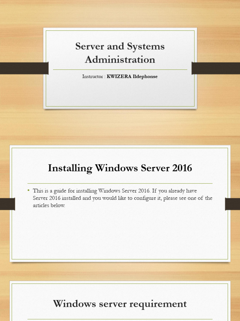 Server and Systems Administration - 02 | PDF | Booting | Operating System