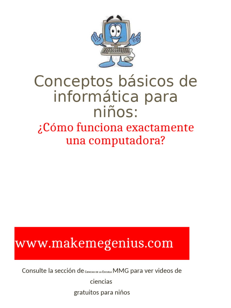 Fundamentos de Computación para Niños | PDF | Almacenamiento de datos de la computadora ...