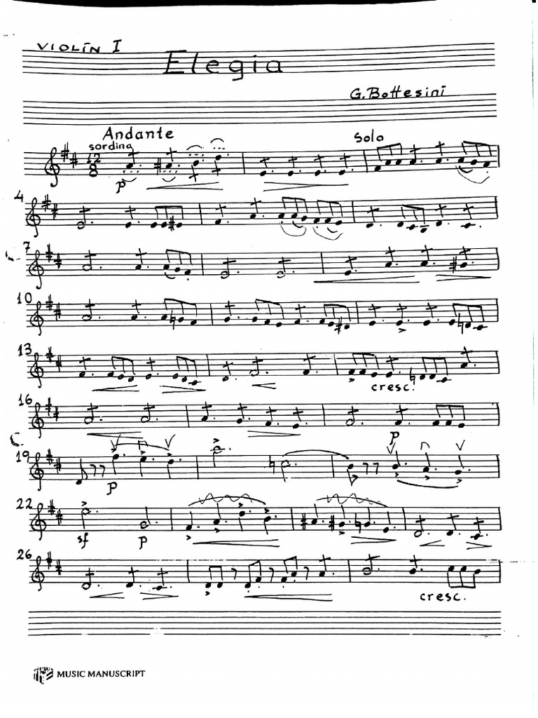 Elegia vln1 | PDF