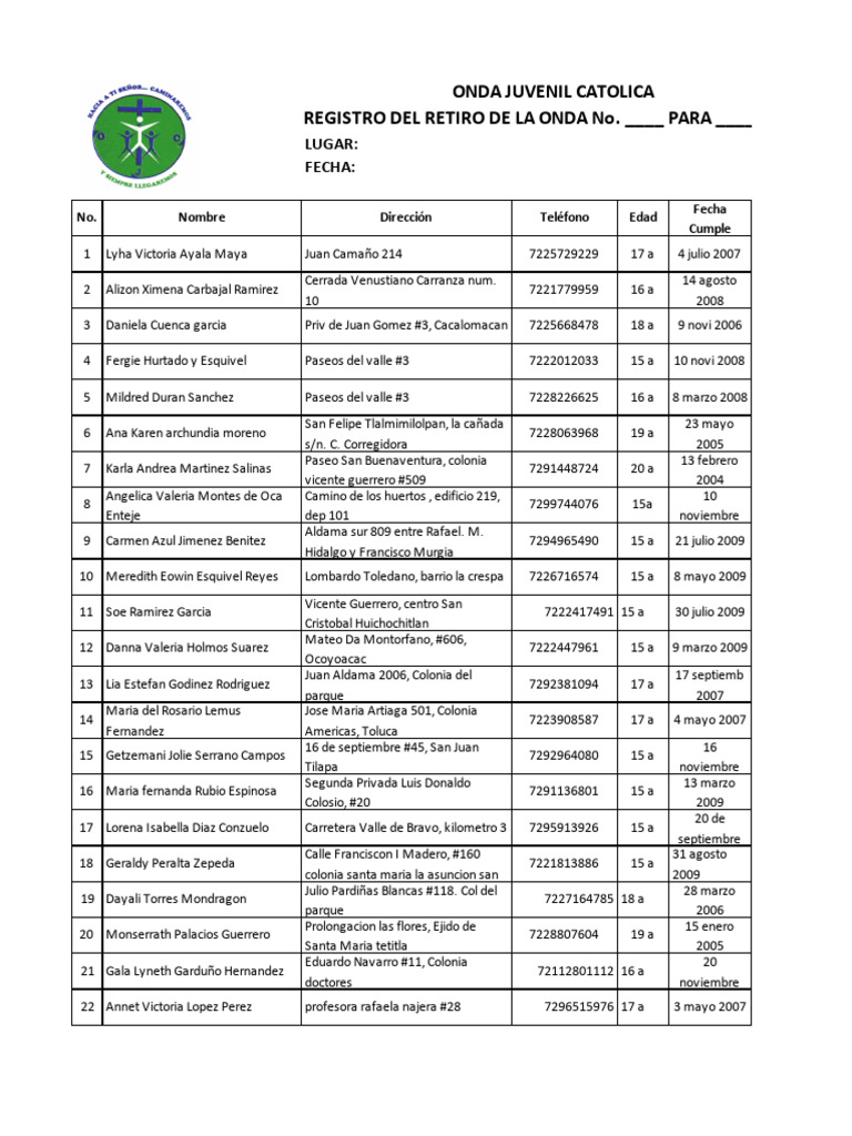 Formato General de Directorios 169 | PDF | México