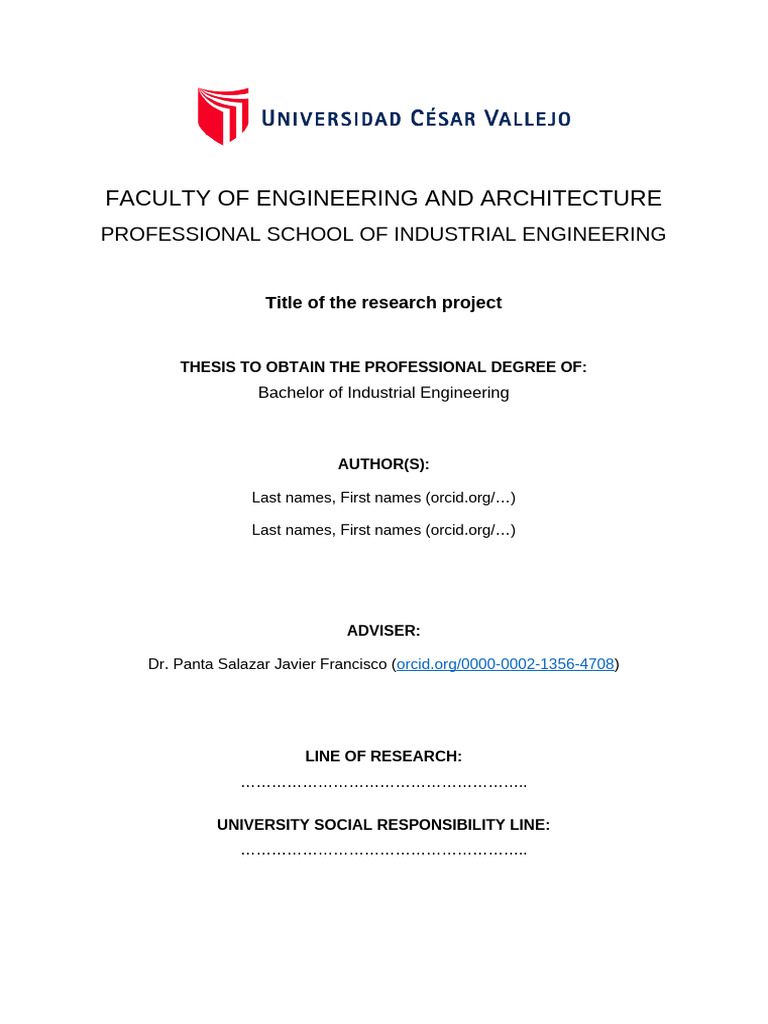 FORMAT of Thesis UCV-2024 | PDF | Methodology | Qualitative Research