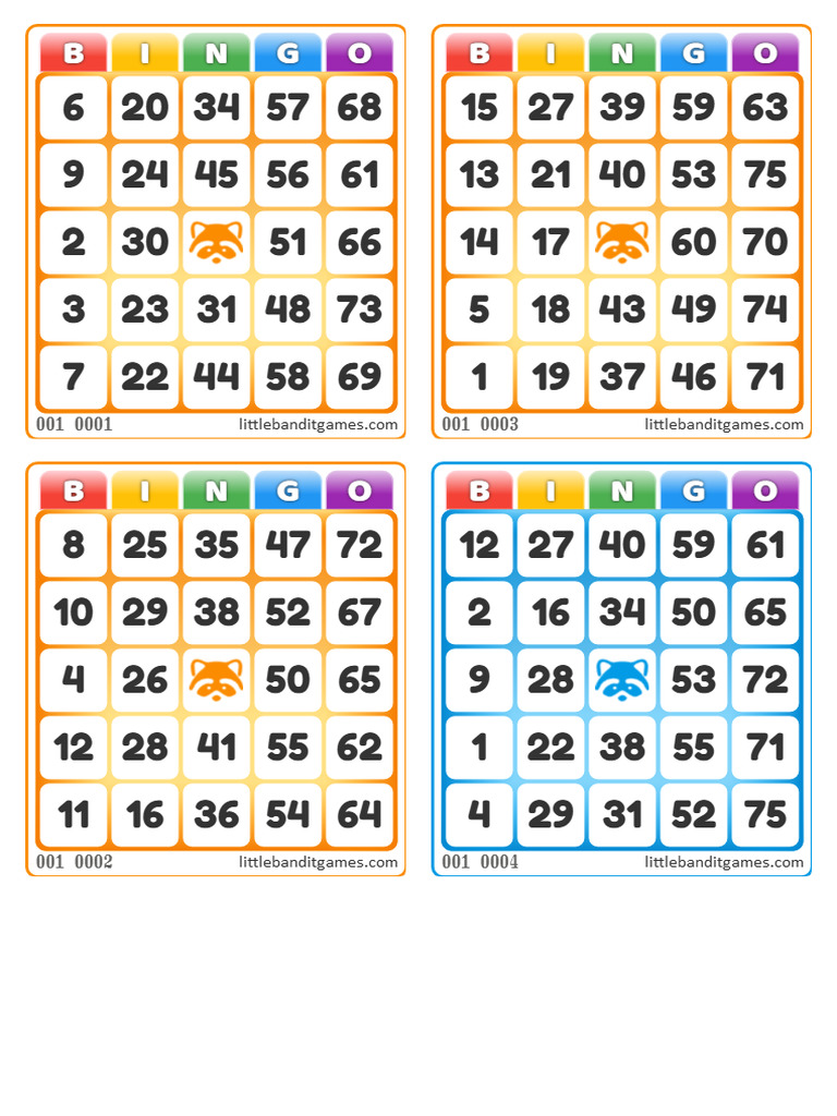 Tablas de Bingo - . | PDF