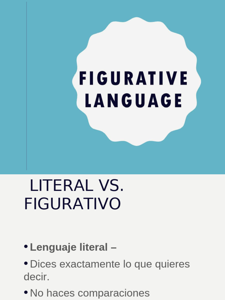 Lenguaje Figurativo Powerpoint 1 | PDF
