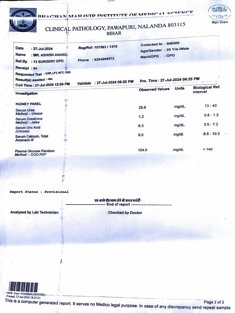 Crp Pdf Nephrology Kidney
