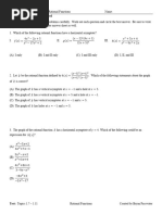 Progress Check Unit 1B MCQ Ans | PDF | Function (Mathematics) | Asymptote