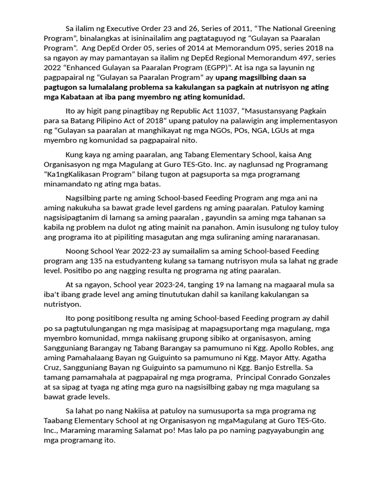 Sa Ilalim Ng Executive Order 23 and 26 | PDF