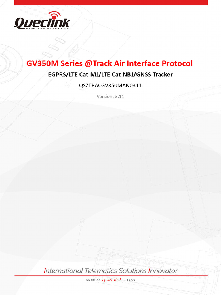 GV350M Series @track Air Interface Protocol V3.11 | PDF | Port ...