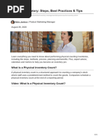 Physical Inventory Count Procedures | PDF | Inventory | Warehouse