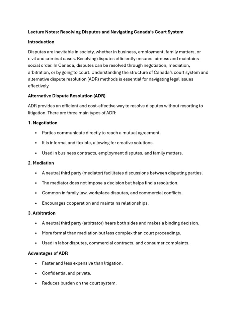 Chapter 2 Lecture Notes | PDF | Alternative Dispute Resolution | Court ... Chapter 2 Lecture Notes | PDF | Alternative Dispute Resolution | Court ...