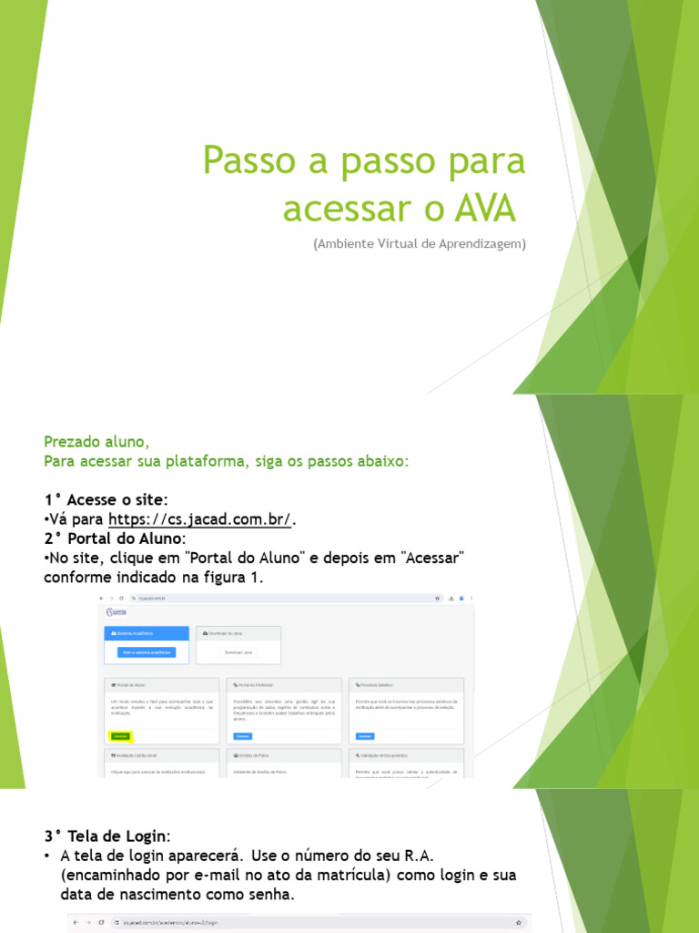 Como Acessar o AVA: Guia Rápido | PDF