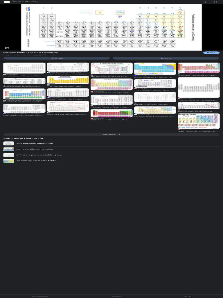 Periodic Table Ocr a - Google Search | PDF | Educational Assessment And Evaluation | Qualifications