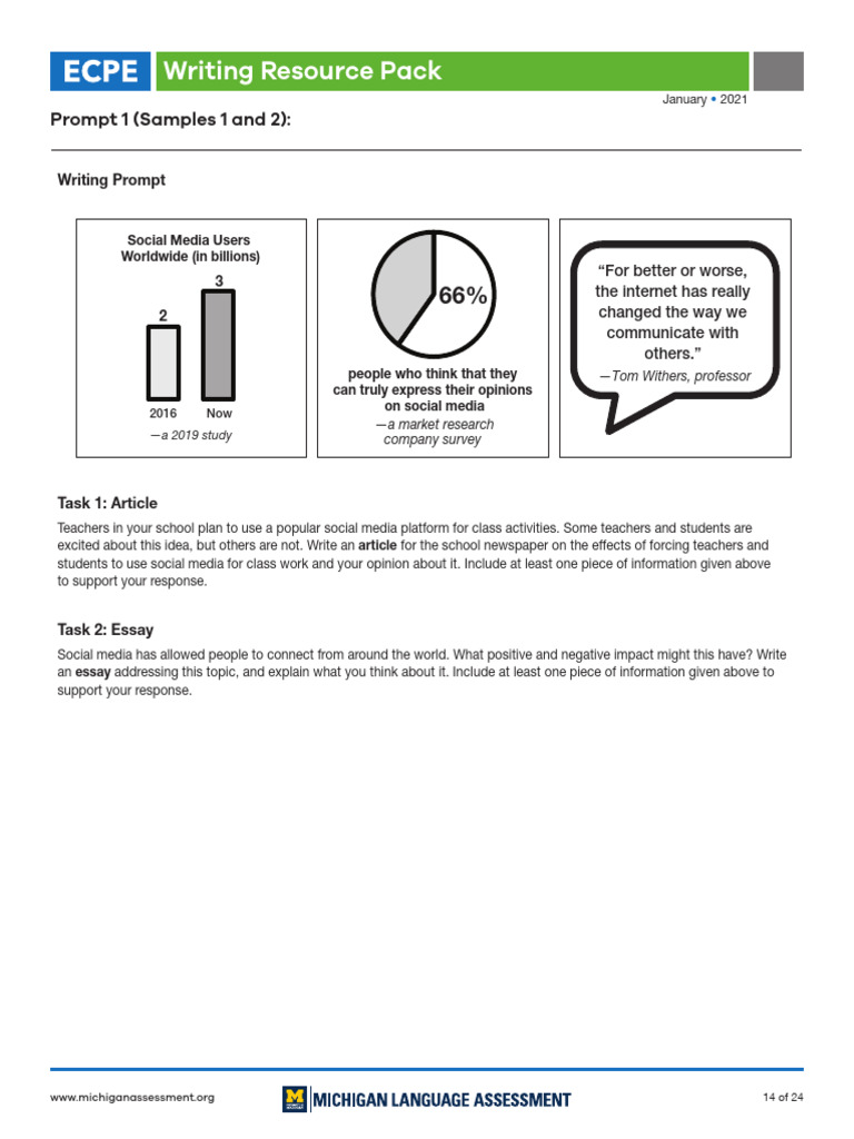 ECPE Writing Benchmarking | PDF | Essays | Writers