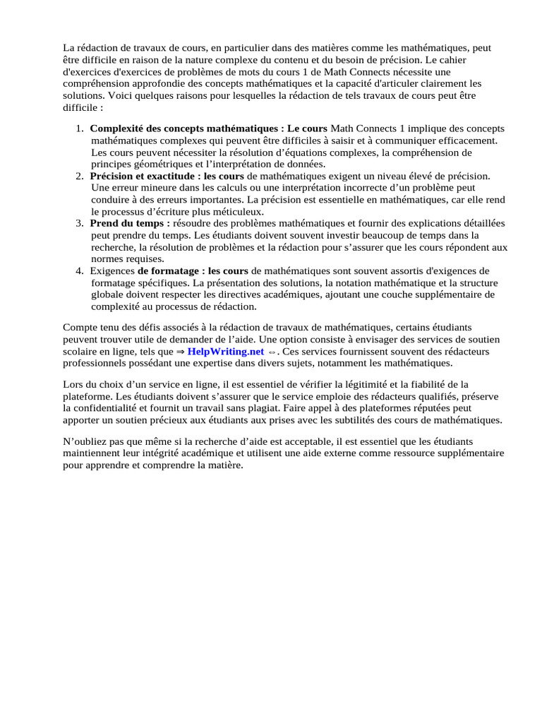 Clé de réponses du cahier d'exercices de problèmes de mots du cours ...