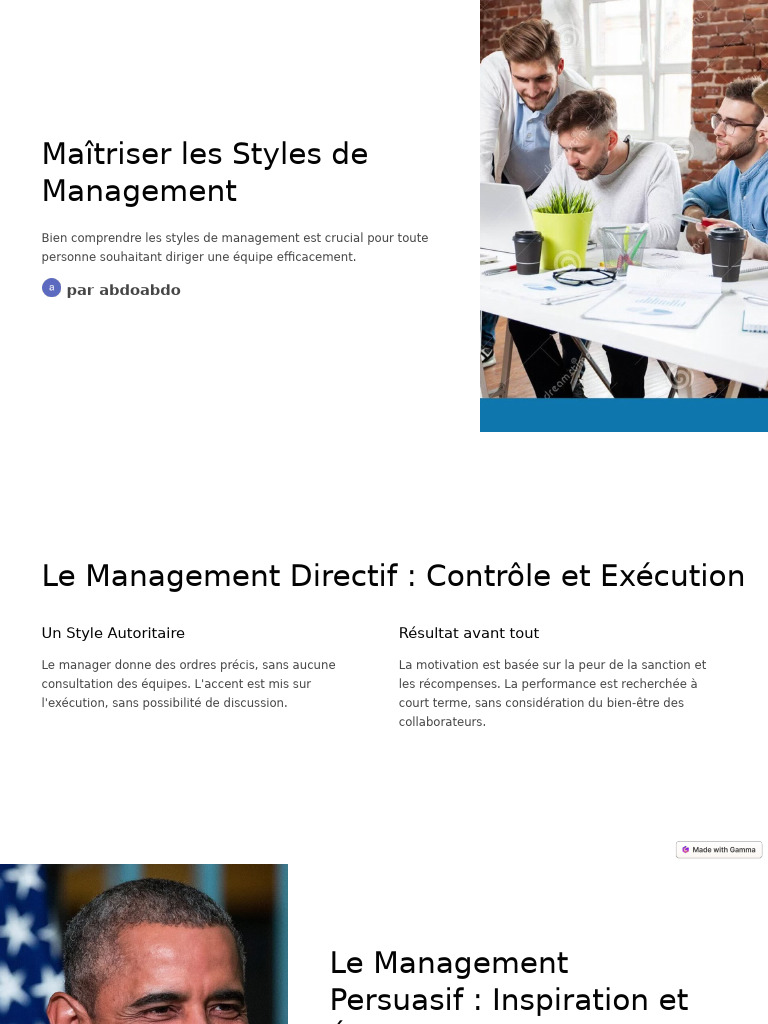 Maitriser Les Styles de Management | PDF | Motivation | Motivant