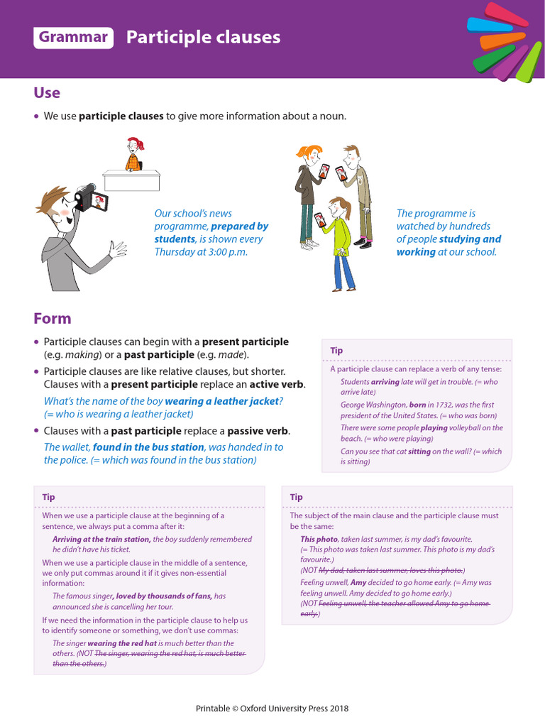 Practice_Kit_Grammar_Reference_SolI_Participle_clauses (1) | PDF | Verb | Clause