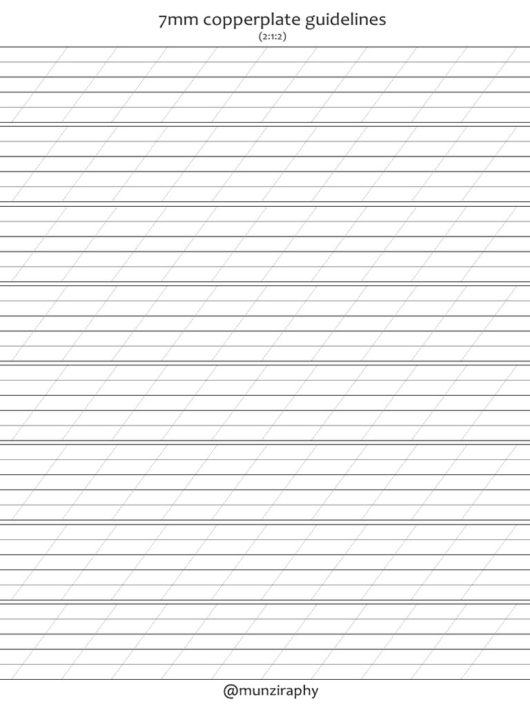 Copperplate Guidelines @Munziraphy | PDF