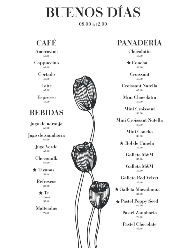 Menu p Imprimir | PDF | Tortita | Alimentos