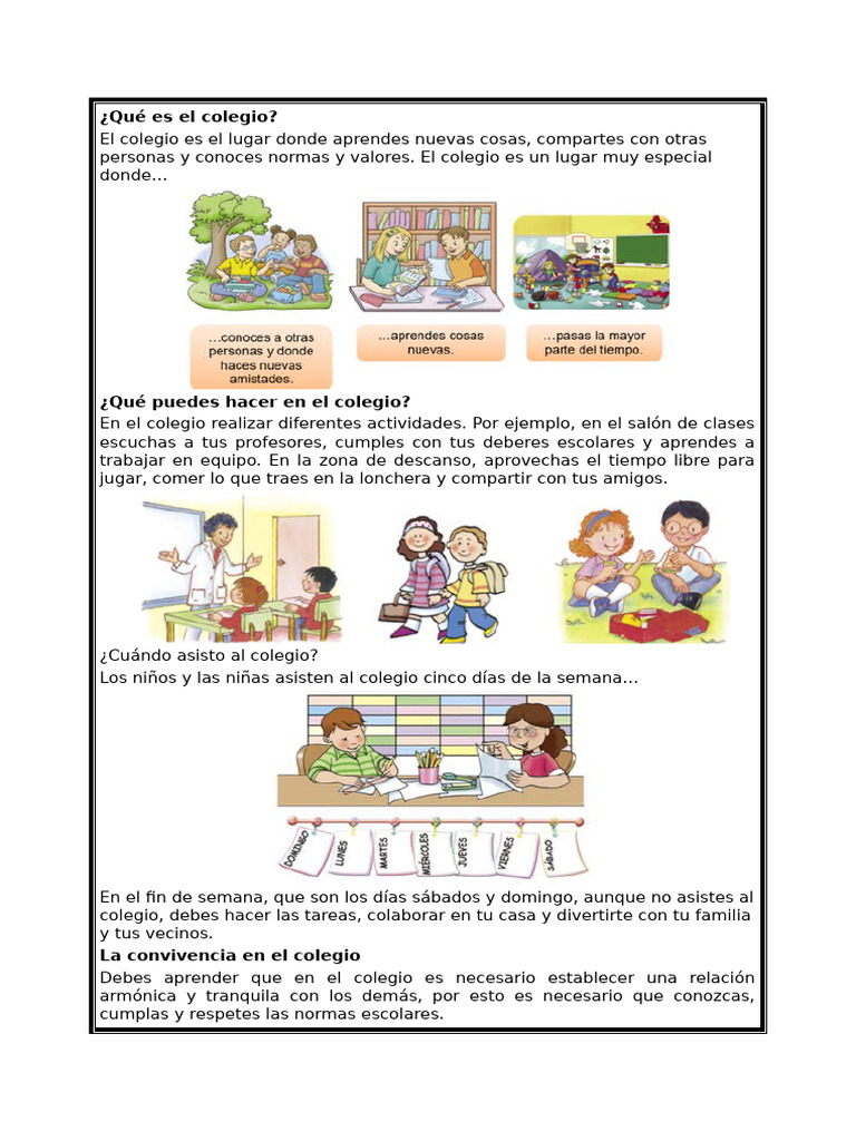 Importancia y normas del colegio | PDF
