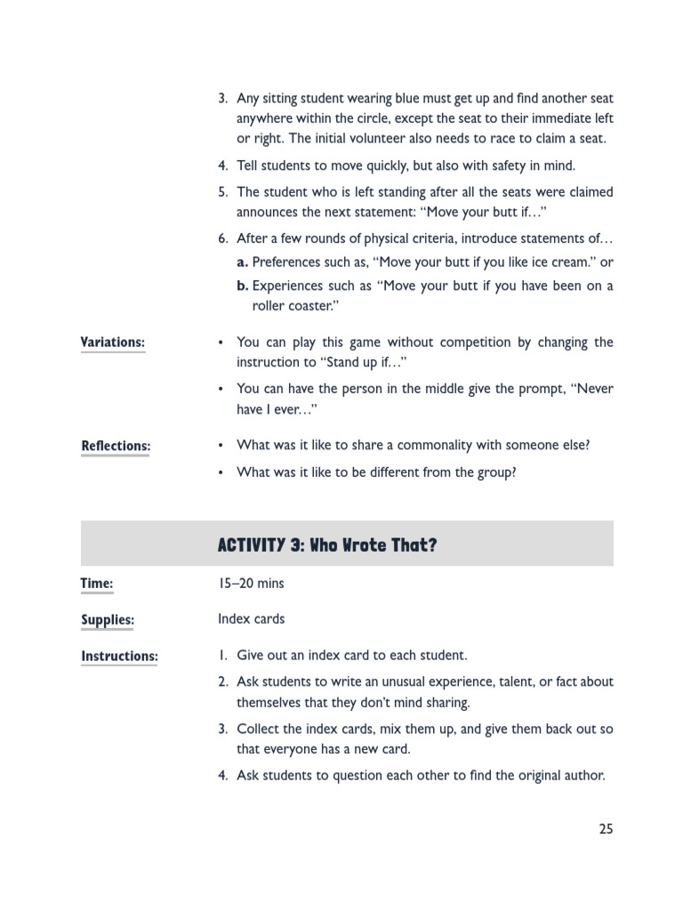 Interactive Classroom Activities Guide | PDF