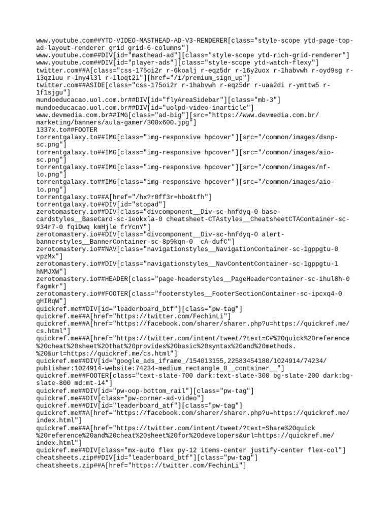 My Ublock Static Filters - 2024 11 20 - 16.20.02 | PDF | Computer ...