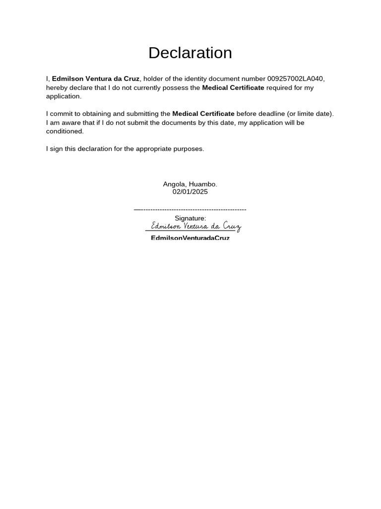 Medical Certificate_Declaration_of_missing_documents_ | PDF