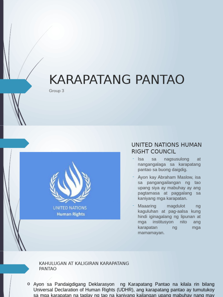 AP Karapatang Pantao. | PDF