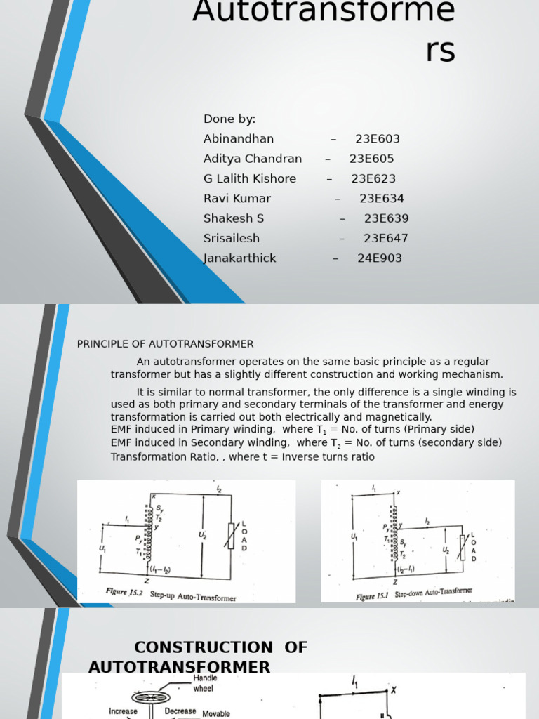 Autotransformers (1) Final 1 | PDF | Transformer | Electronics