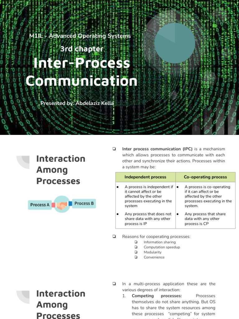 Advanced Operating Systems For M1IL - Inter Process Communication | PDF | Network Socket | Port ...