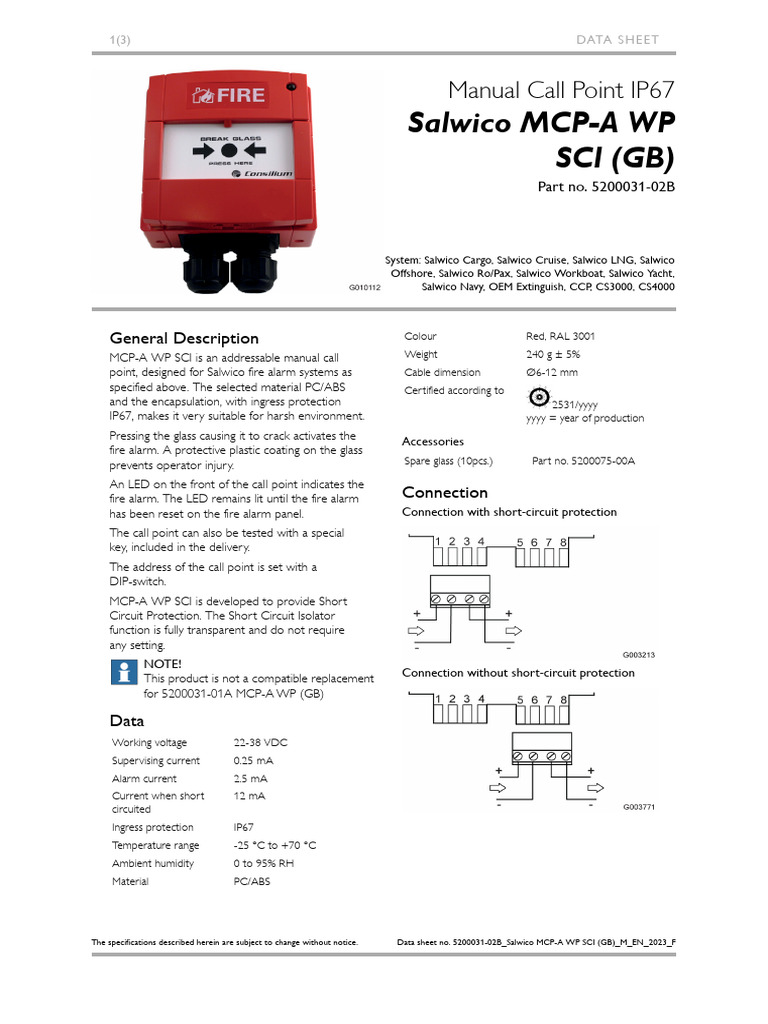 5200031-02b Salwico Mcp-A WP Sci (GB) M en 2023 F | PDF | Equipment | Electricity