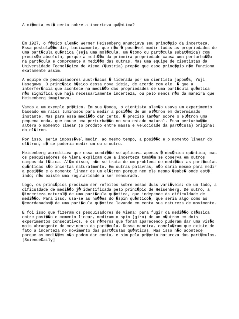 Revisão do Princípio da Incerteza Quântica | PDF | Física Teórica | Física
