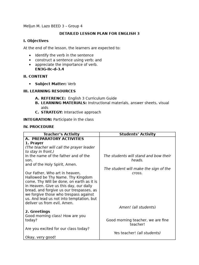 LP ENGLISH 1 (2) | PDF | Lord's Prayer | Human Communication