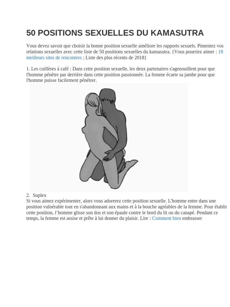 50 Positions de Sexe Du Kamasutra | PDF | Position sexuelle | Rapport sexuel
