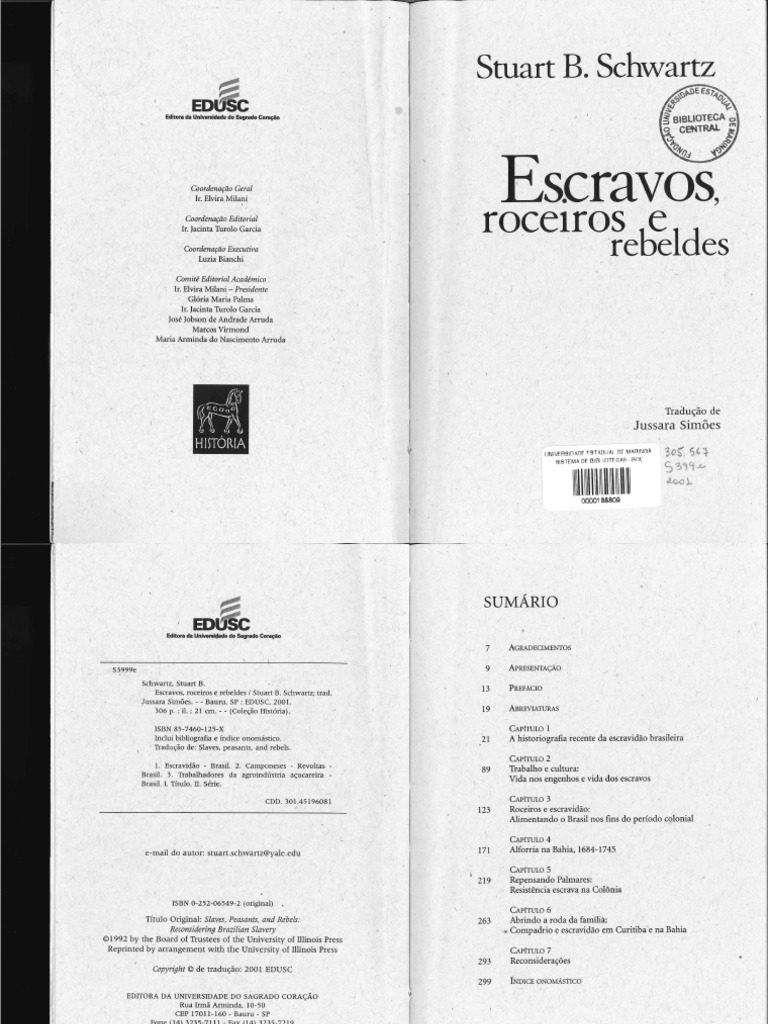 03.stuart Schwartz - Escravos, Roceiros e Rebeldes | PDF