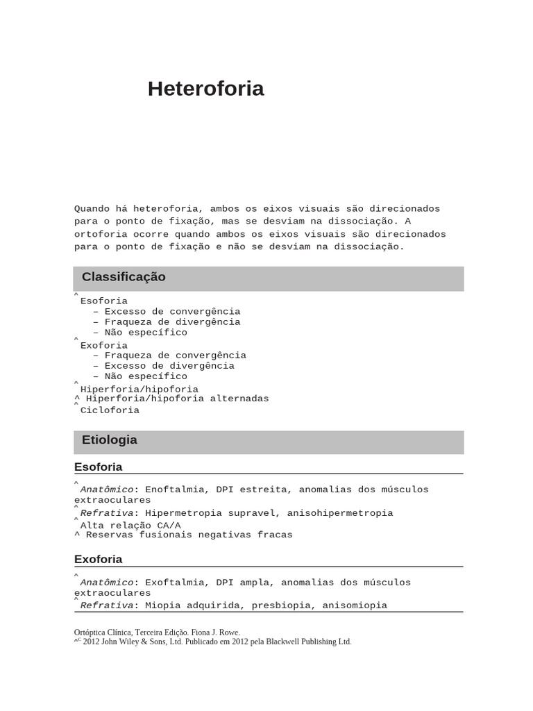 Ortóptica Clínica - Fiona Rowe - 146 | PDF | Miopia | Olho humano