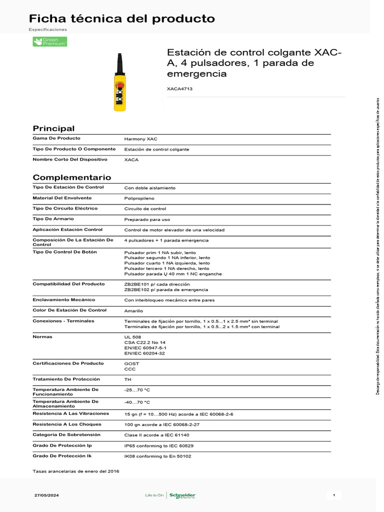 Estación Control XACA4713 Harmony | PDF | Resistor | Electricidad