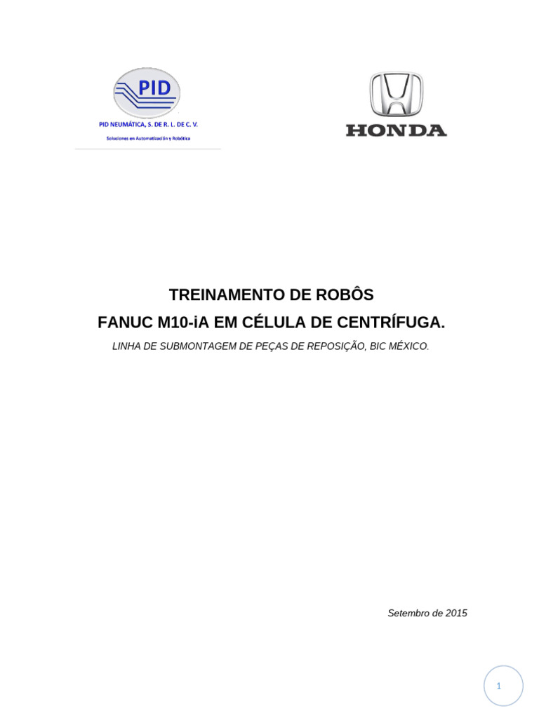 Manual de Treinamento de Robôs M-10iA BIC | PDF | Entrada/Saída | Robô