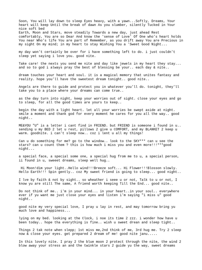 Good Night | PDF | Dream