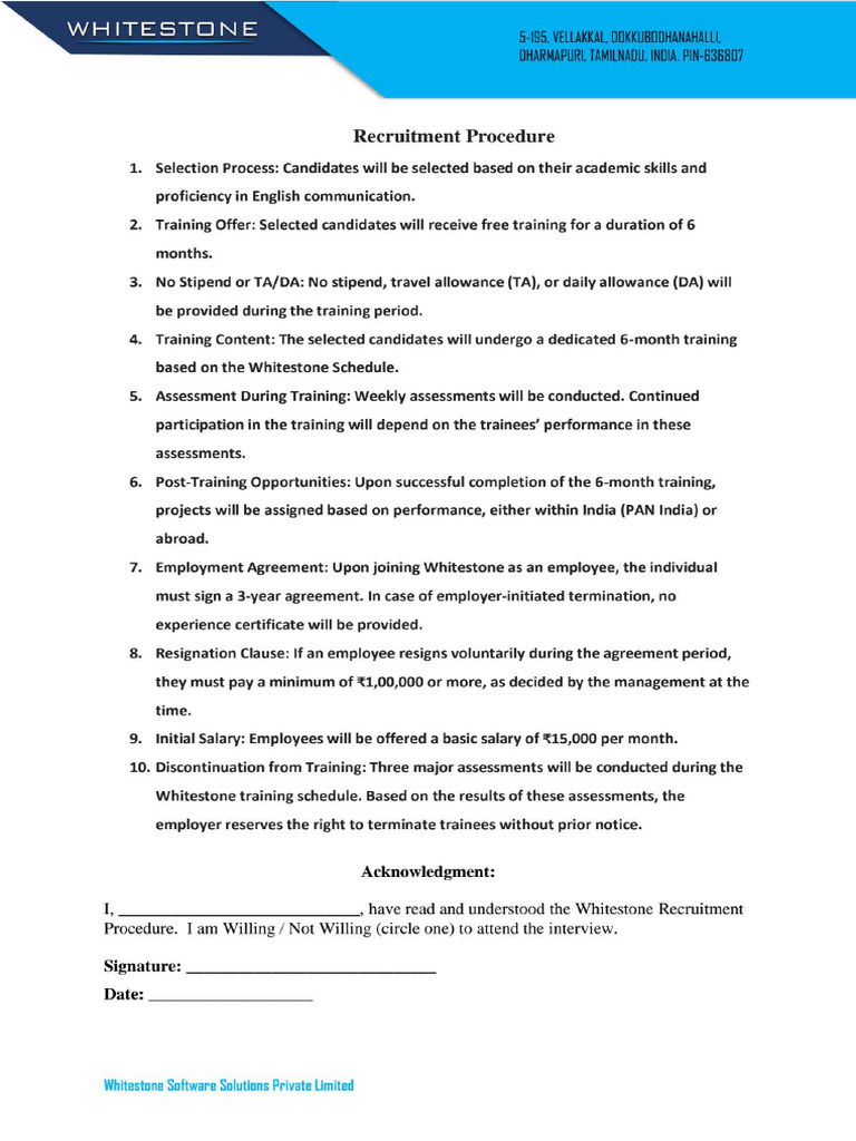 Recruitment-Procedure Policy Form | PDF