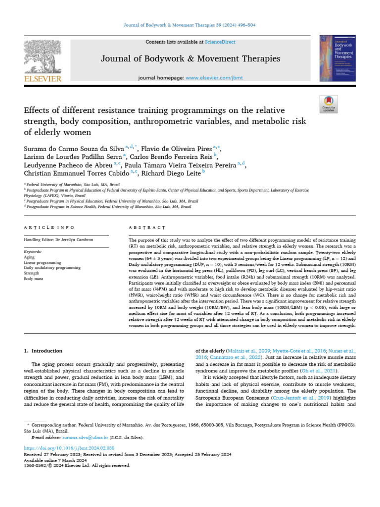 2024 - Surama - Effects of Different Resistance Training Programmings On The Relative Strength ...