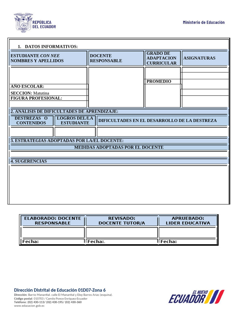 Formato de Informe de Aprendizaje | PDF