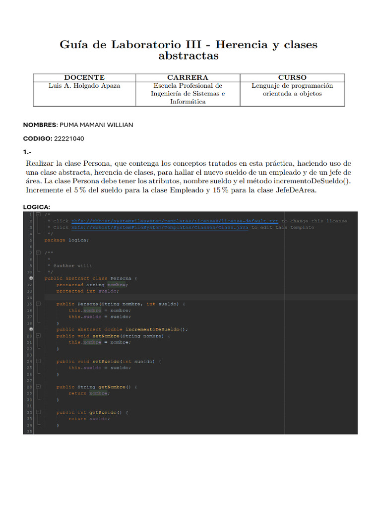 Desarrollo Guia III | PDF