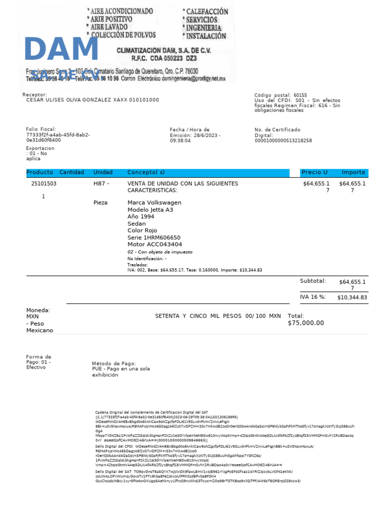 Factura-4994-XAXX010101000-1 | PDF | Grupo Volkswagen
