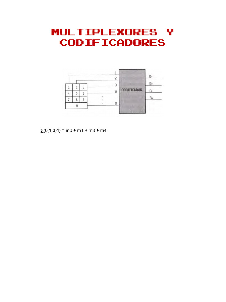 Diseño de Codificadores y Multiplexores | PDF