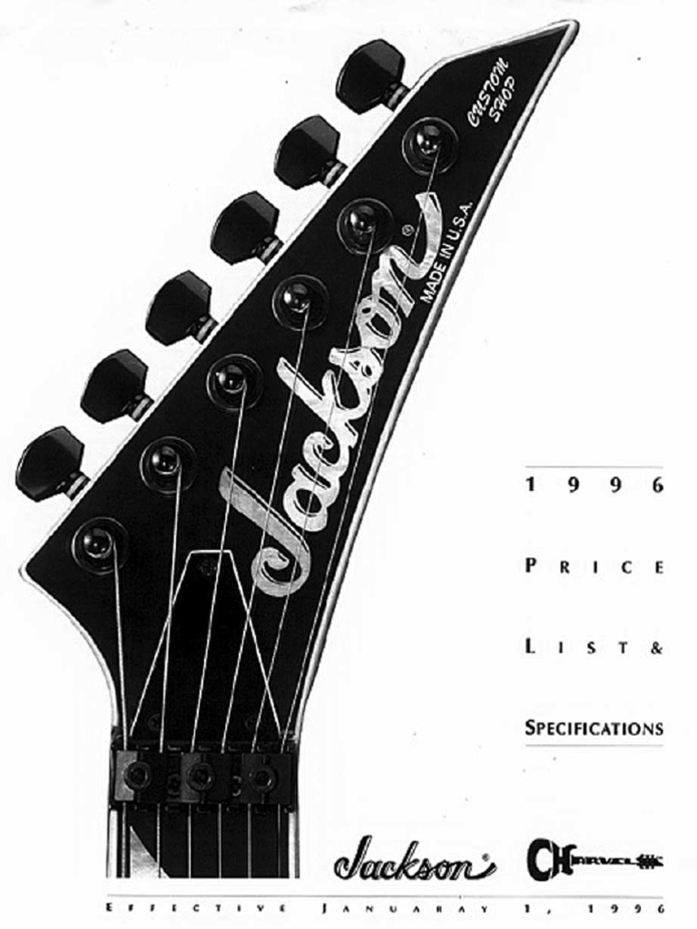 Jackson Price List 1996 | PDF