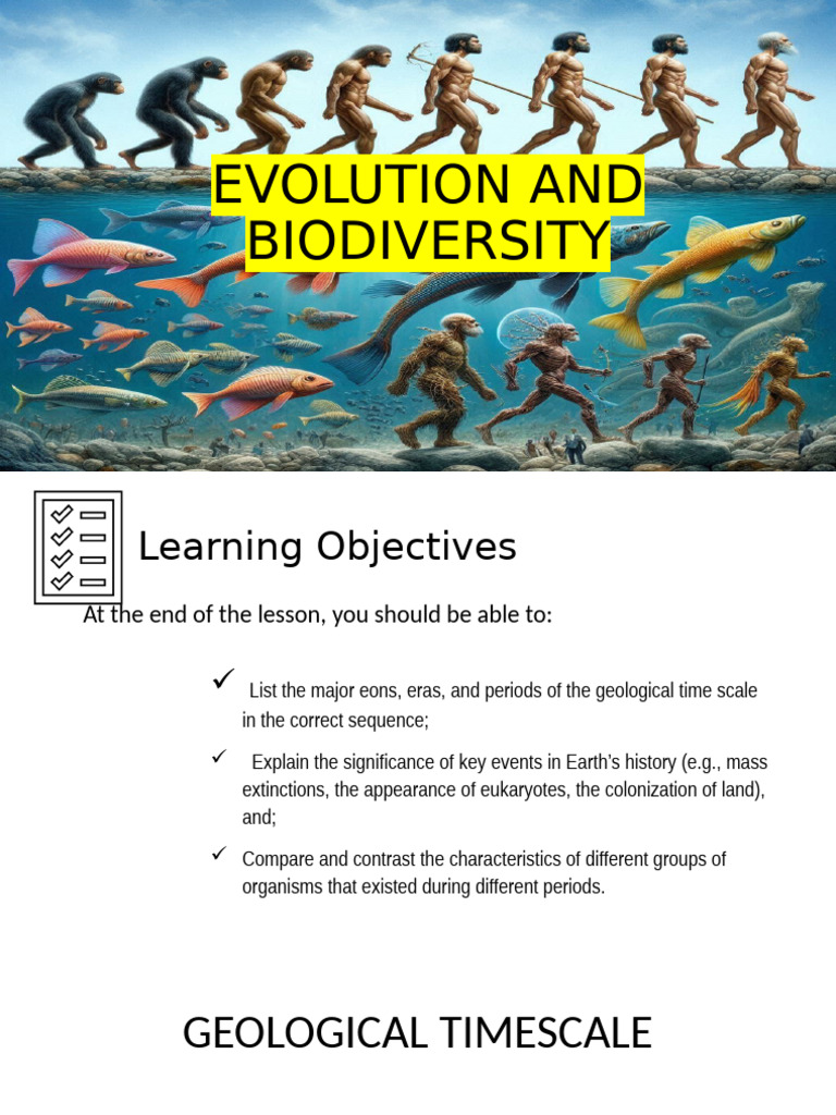 Evolution and Biodiversity | PDF | Geologic Time Scale | Nature