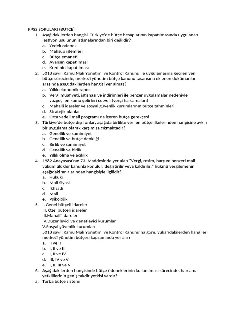 KPSS SORULARI | PDF