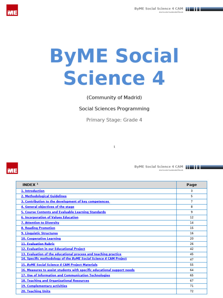 ByME Social Science 4 CAM Curriculum Guide | PDF | Earth | Rain