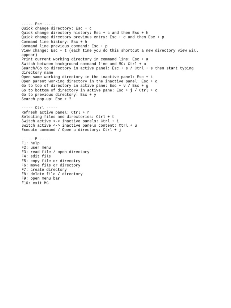 mc.default.keymap | PDF