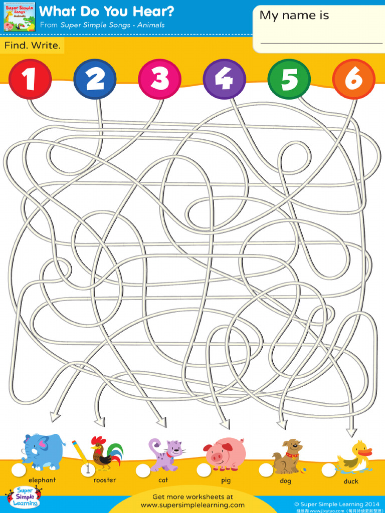 What Do You Hear Worksheet Follow The Lines | PDF