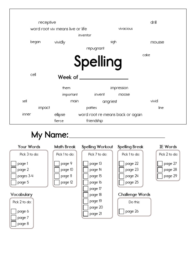 3rd-grade-spelling-worksheets | PDF